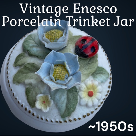 Enesco | Storage & Organization | Rare Vintage Enesco Handpainted ...